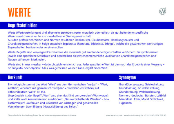 WERTE TOOLS - Values Academy